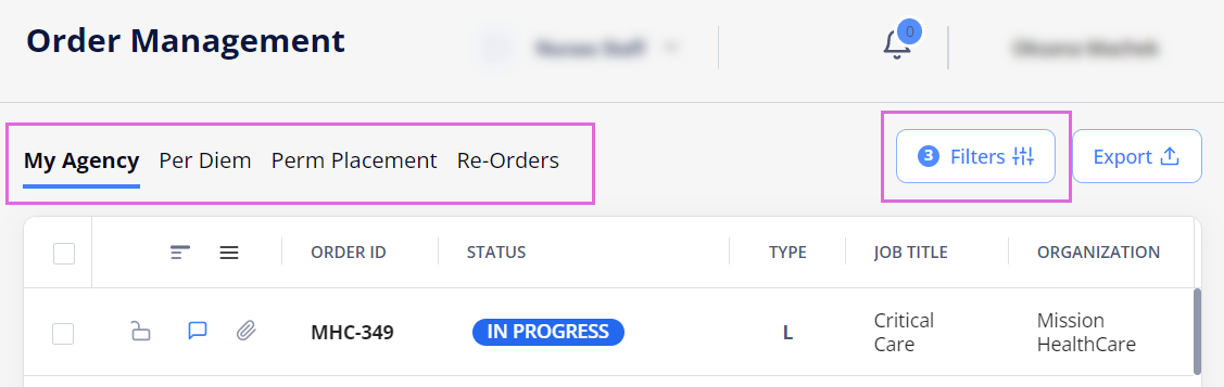 Order management